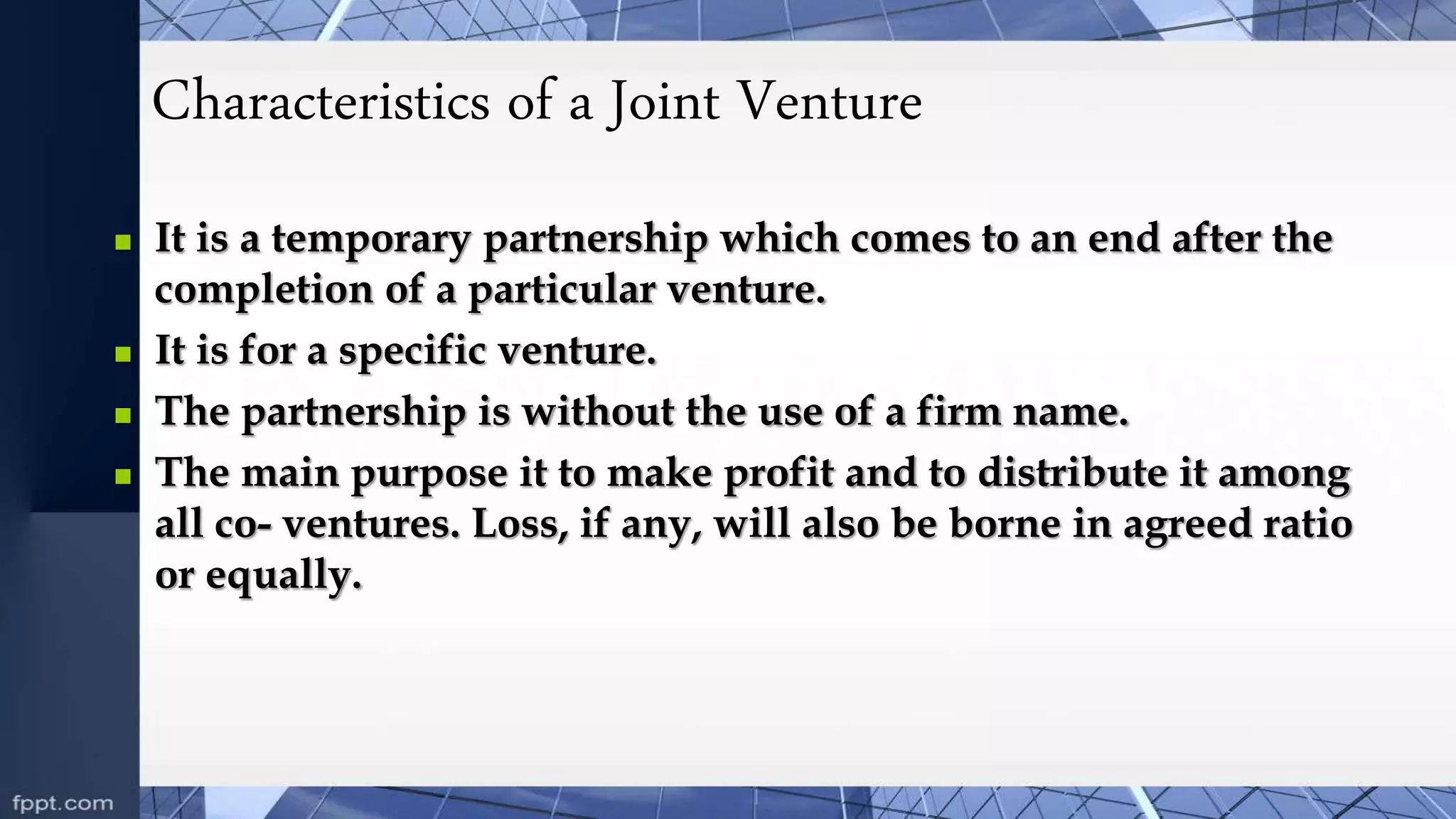 Joint venture | PPTX