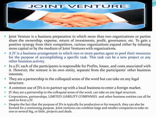 Joint Venture.pptx | Business | Business and Finance