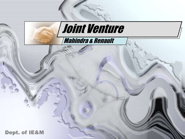 Joint venture - Case study | PPTX