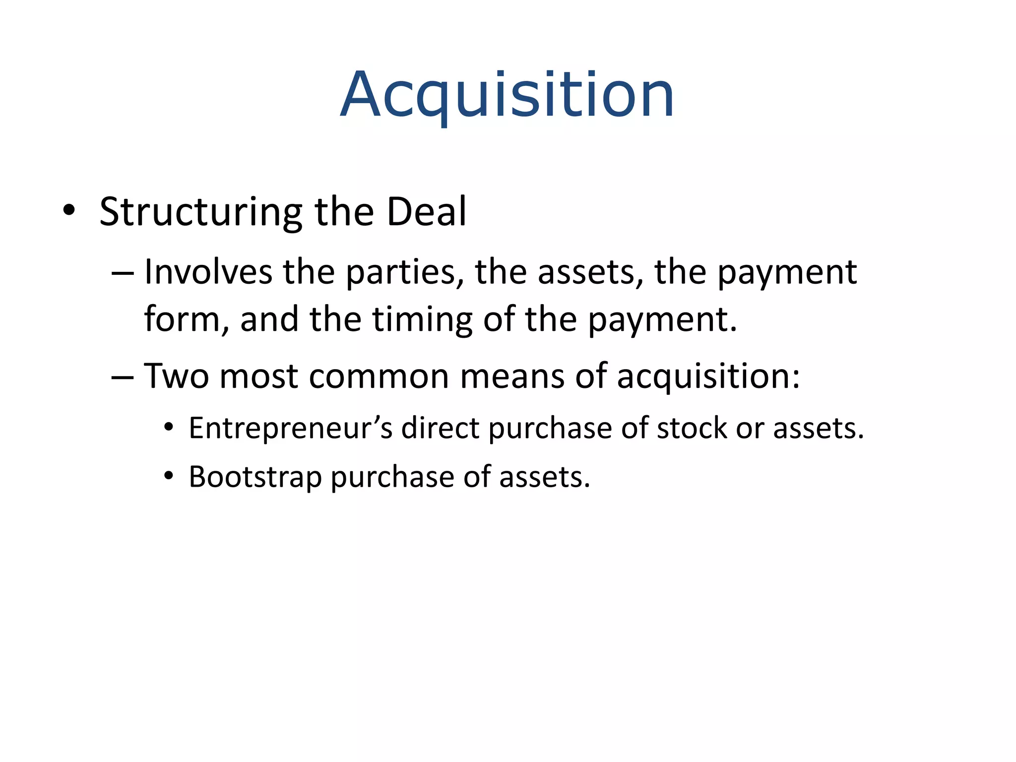 Joint venture & acquisition | PPTX