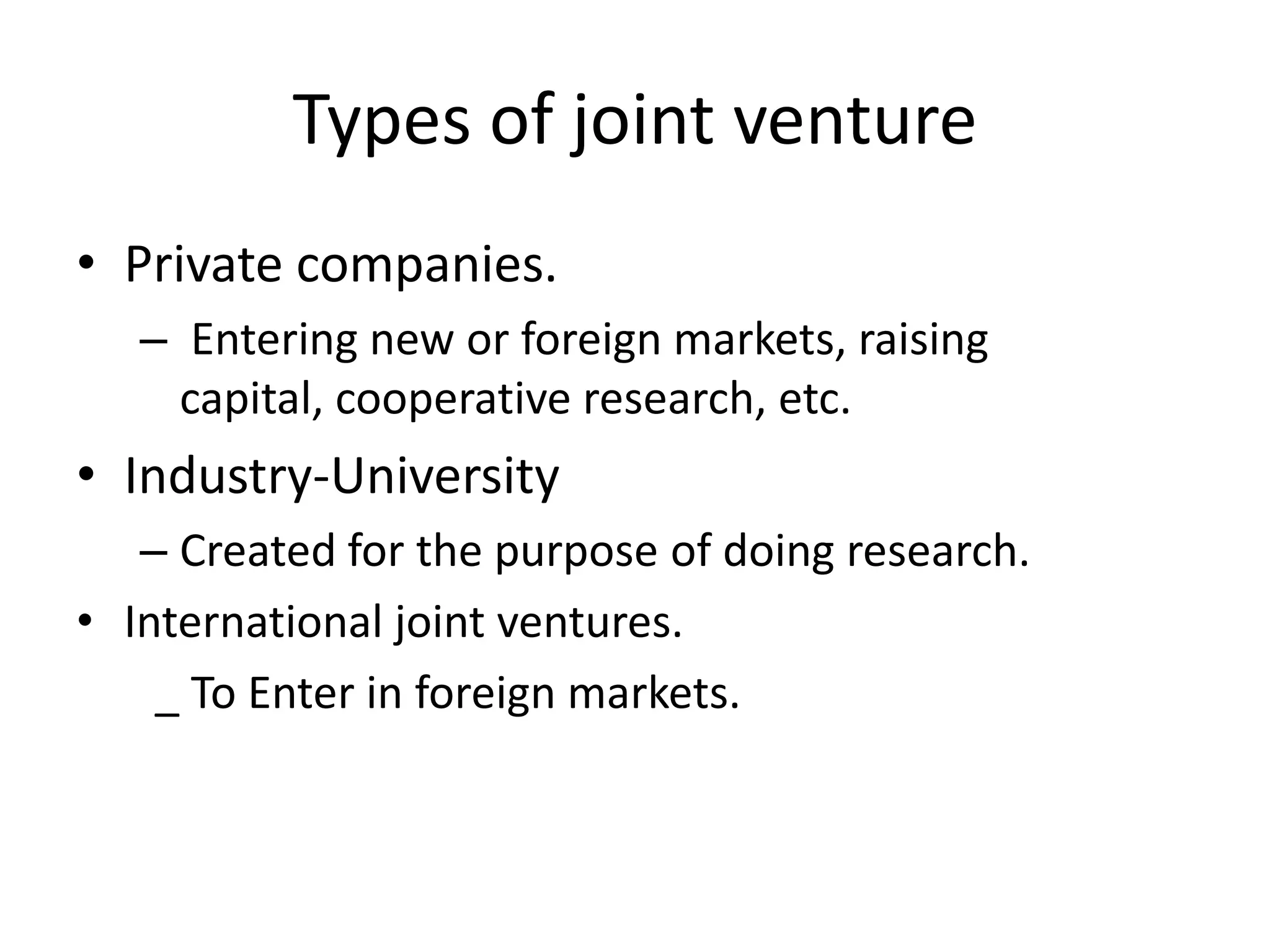 Joint venture & acquisition | PPTX