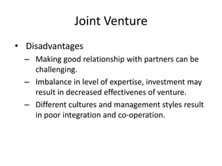 Joint venture & acquisition | PPTX