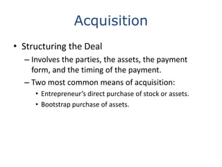 Joint venture & acquisition | PPTX
