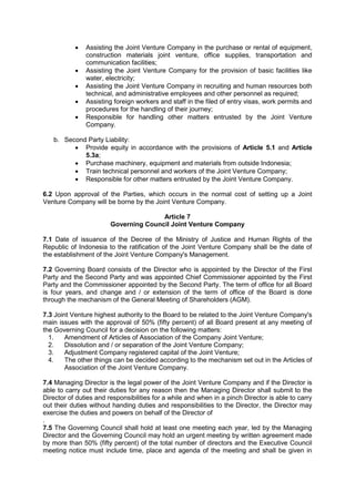 Joint venture agreement | DOCX