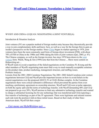 Joint Venture Failures | PDF