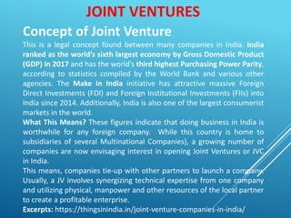 JOINT VENTURES | PPT