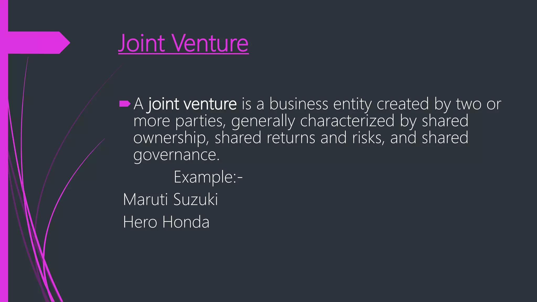 Joint venture & turn key projects | PPTX