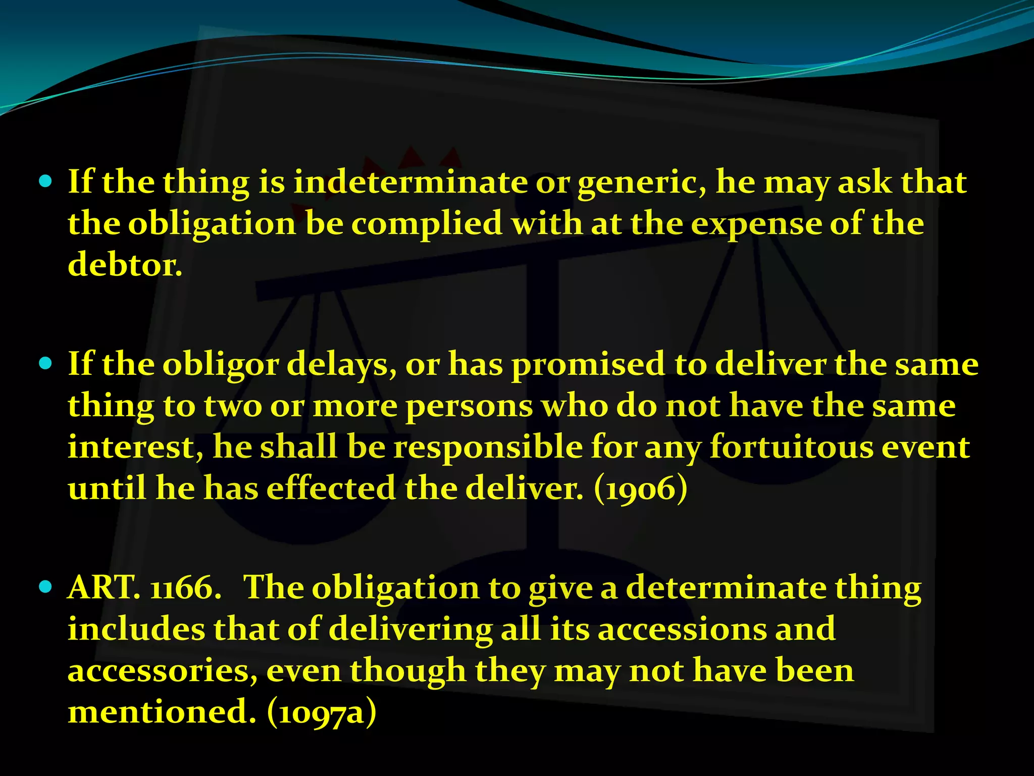 Jojo obligation and contracts ppt. | PPTX