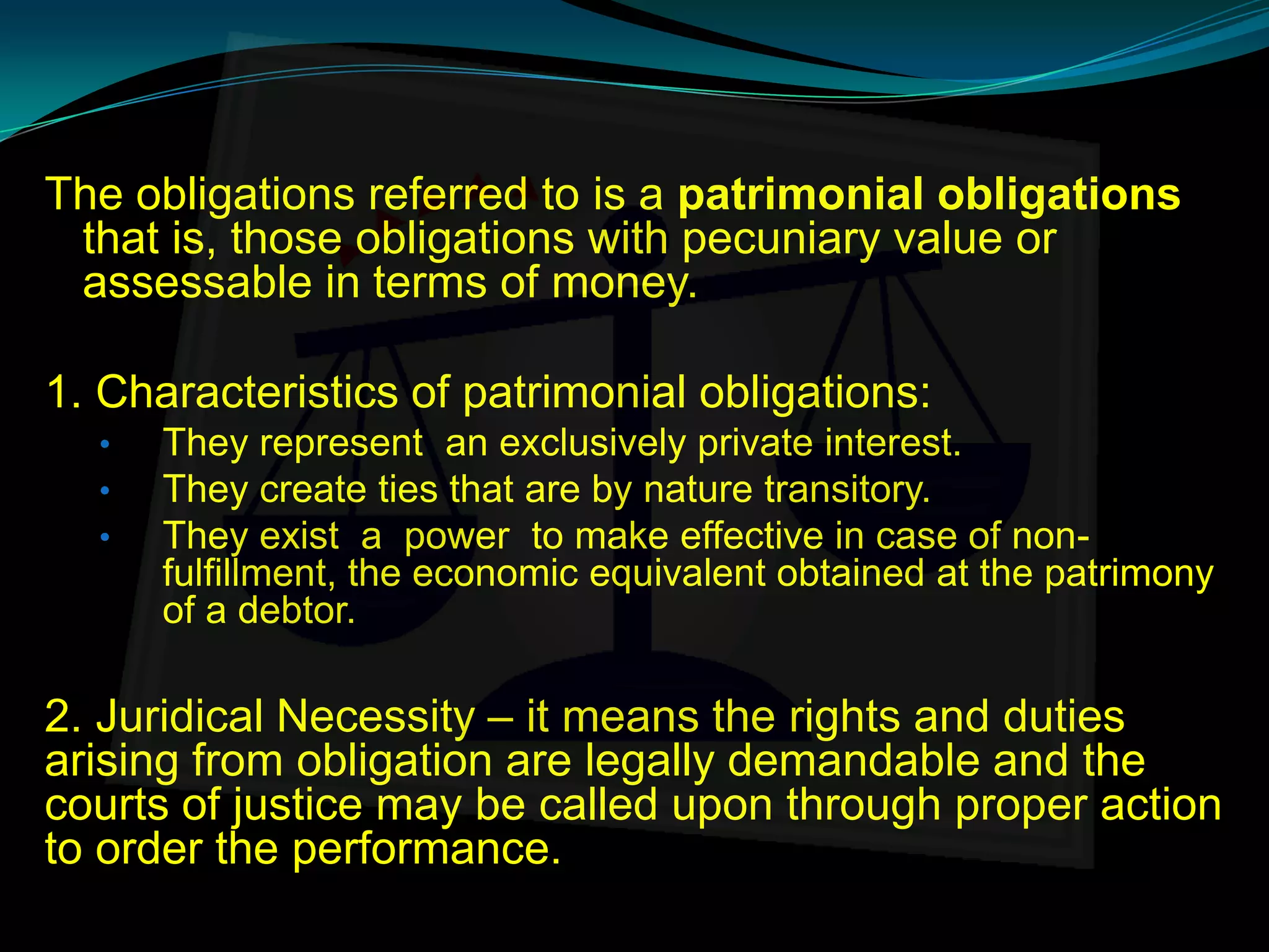 Jojo obligation and contracts ppt. | PPTX