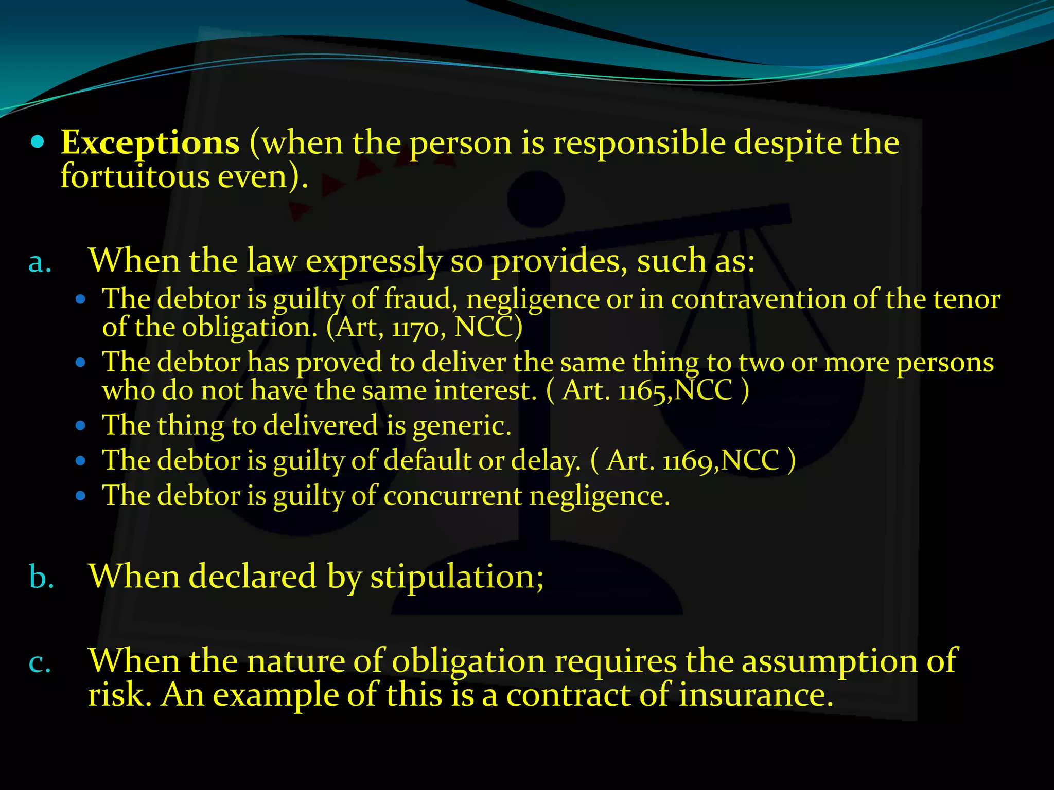 Jojo obligation and contracts ppt. | PPTX