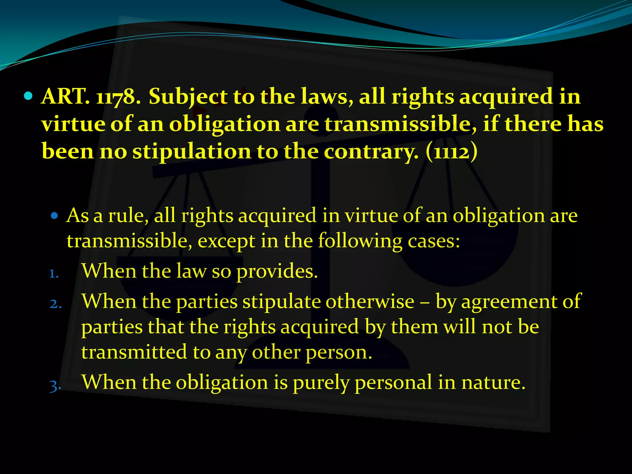 Jojo obligation and contracts ppt. | PPTX