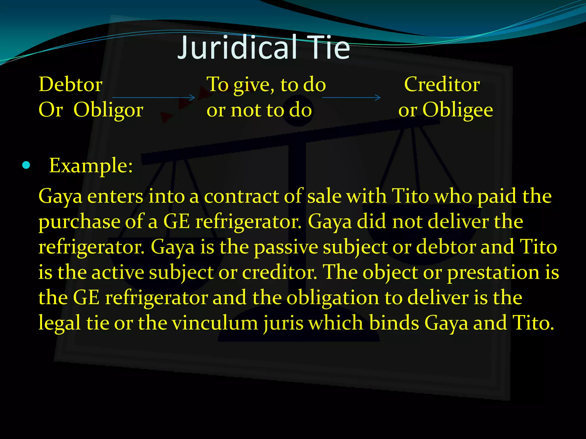 Jojo obligation and contracts ppt. | PPTX