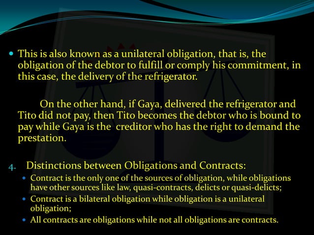 Jojo obligation and contracts ppt. | PPTX