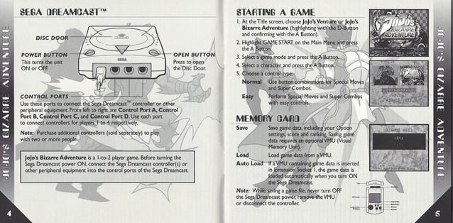 Jo jos bizarre adventure manual ntsc dreamcast | PDF