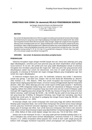 Jojo subagja semah domestikasi | PDF