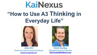 How to Use A3 Thinking in Everyday Life | PDF | Computer Software and Applications | Computing