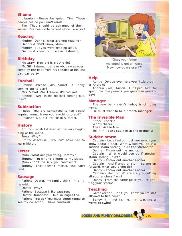 Joke and funny dialogues