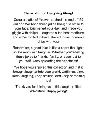 Roaring Laughter: Jungle Jokes for Children | PDF