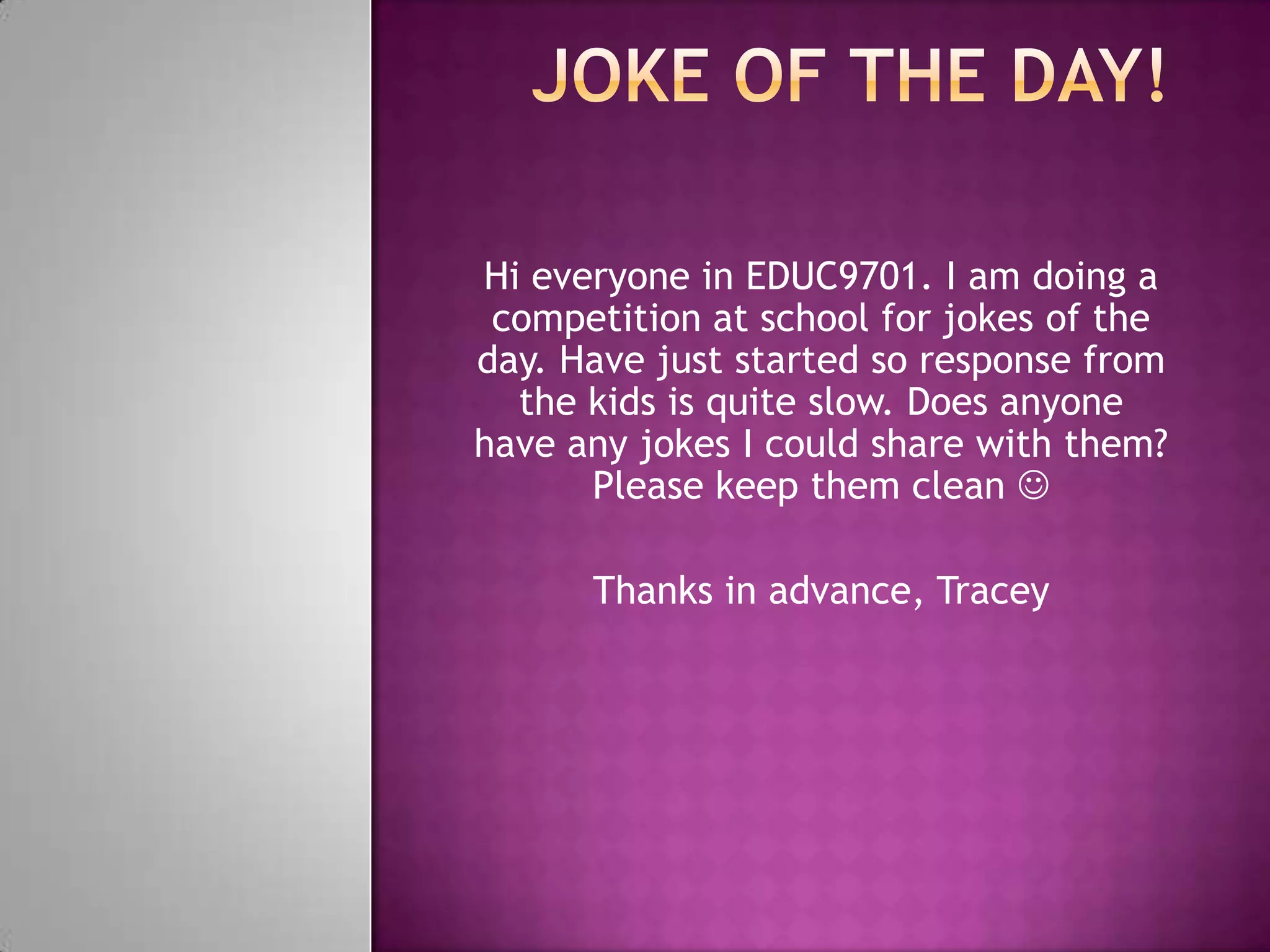 Joke of the day! | PPTX