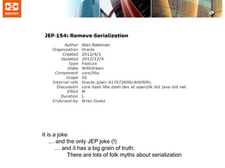 Java Serialization Facts and Fallacies | PPT