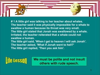 Jokes and Life Lessons for Students | PPT