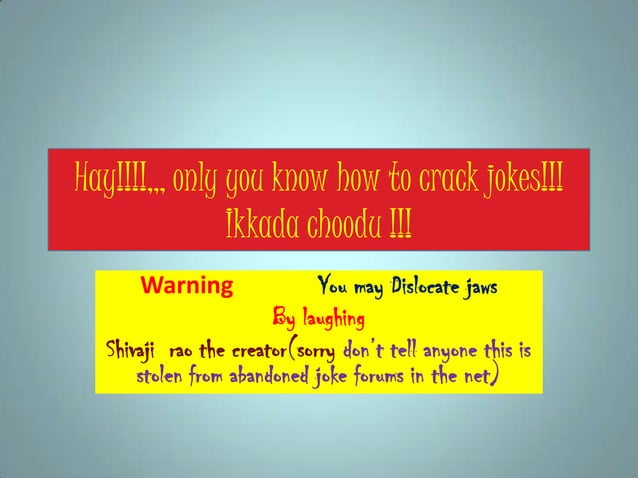 Jokes in slides | PPTX