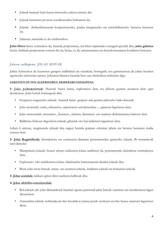 Jolasak: Haur Hezkuntza | PDF
