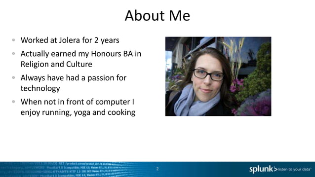 SplunkLive! Toronto Jolera | PPT