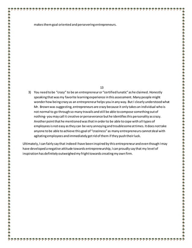 Entrepreneurship CAPE SBA Unit 1 | DOCX