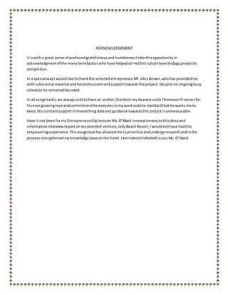 Entrepreneurship CAPE SBA Unit 1 | DOCX