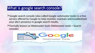 Jolly Patel Google Search Console Ppt Pptx