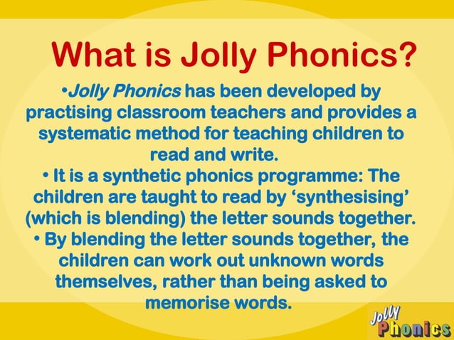 Jolly Phonics Presentation.ppt................ | PPT | Homework and ...