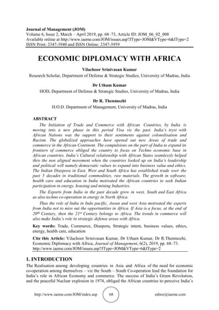 ECONOMIC DIPLOMACY WITH AFRICA | PDF
