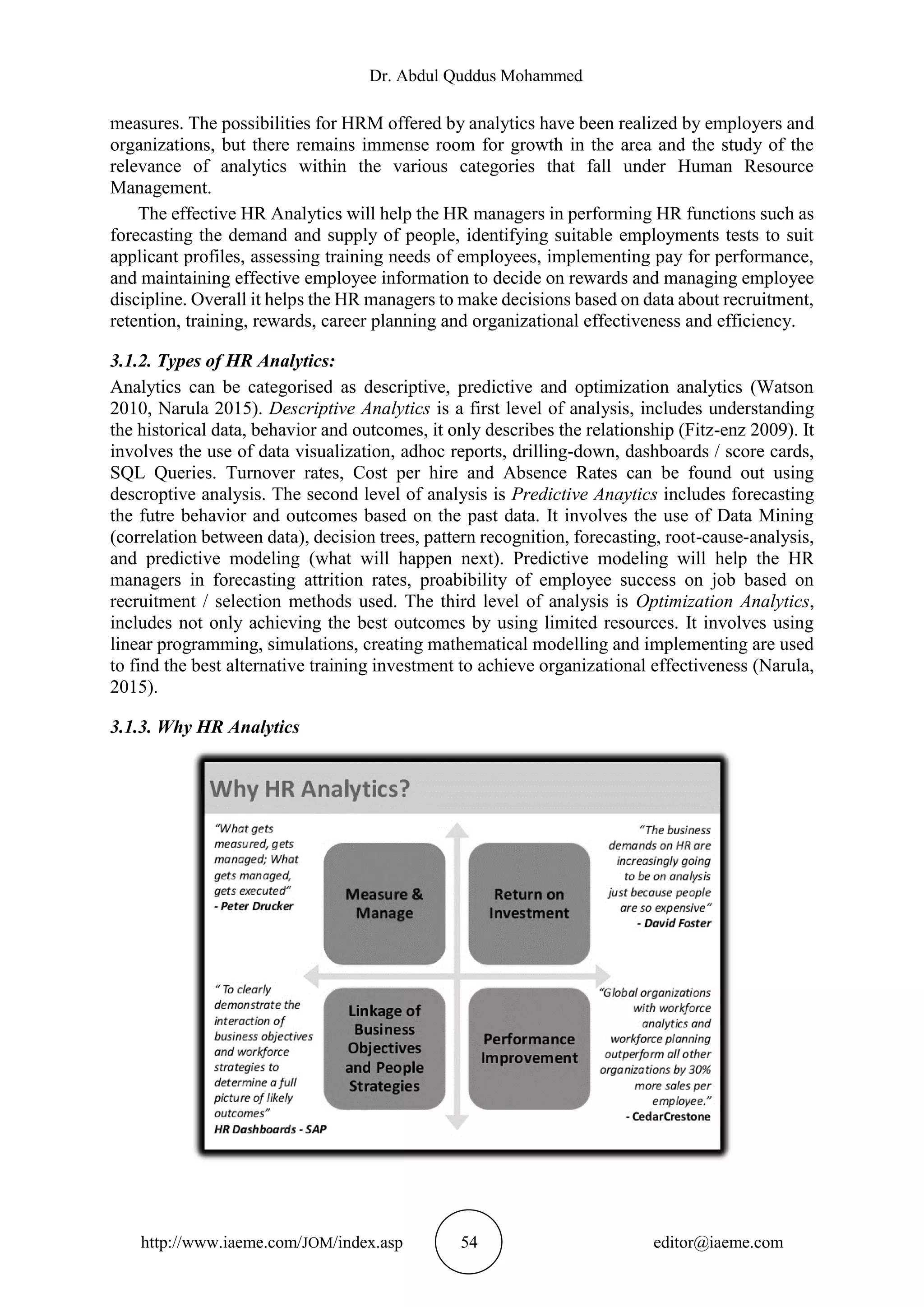 HR ANALYTICS: A MODERN TOOL IN HR FOR PREDICTIVE DECISION MAKING | PDF