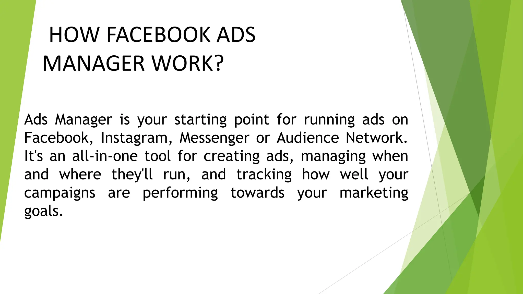 FACEBOOK ADS MANAGER | PPTX