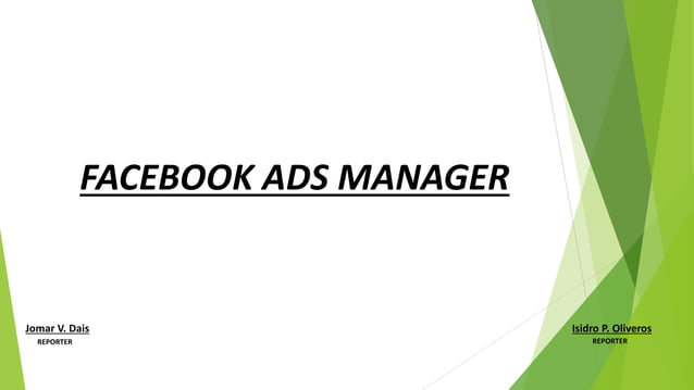 FACEBOOK ADS MANAGER | PPTX