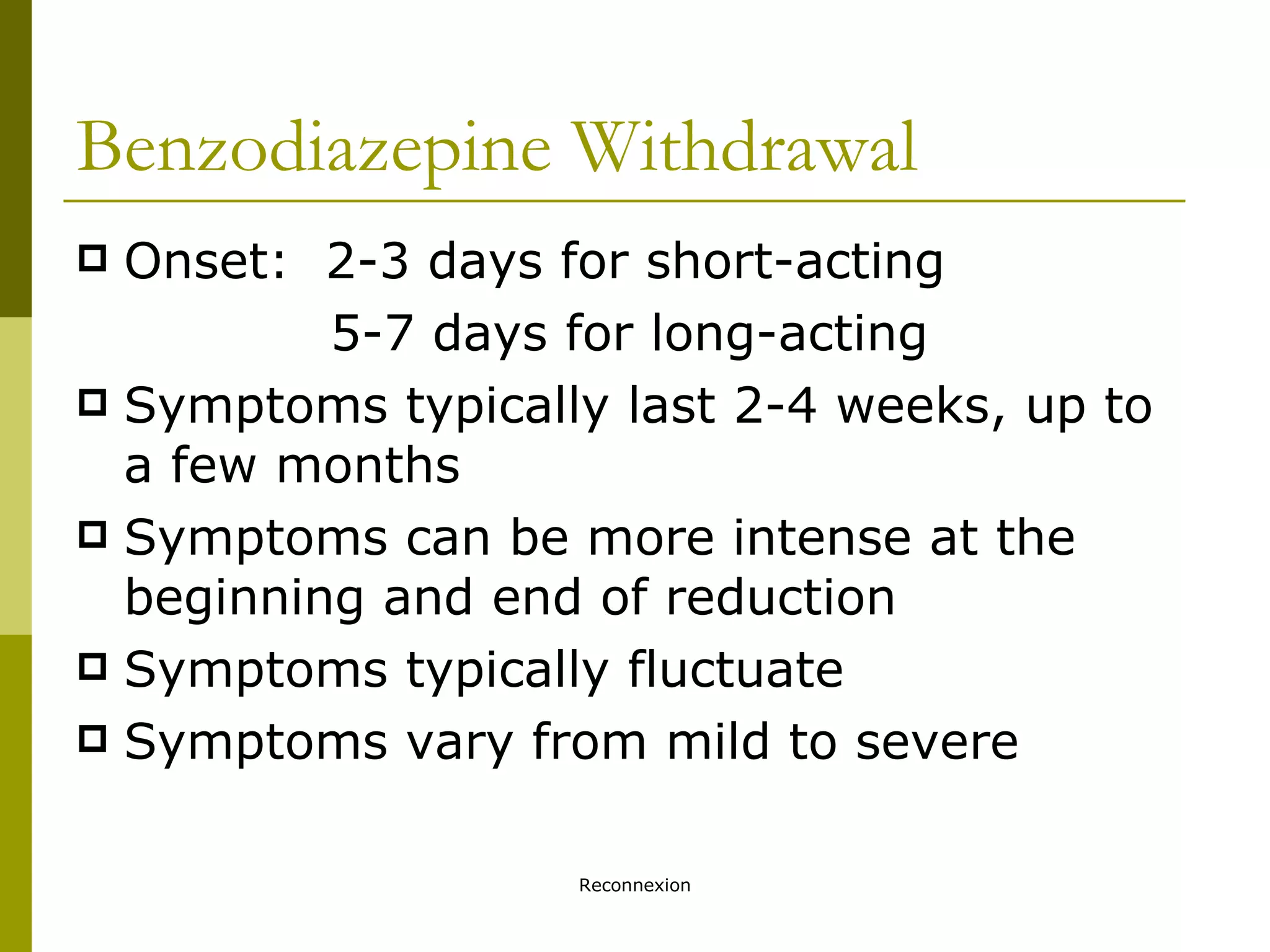 DrugInfo seminar: Benzodiazepines and the older generation | PPT
