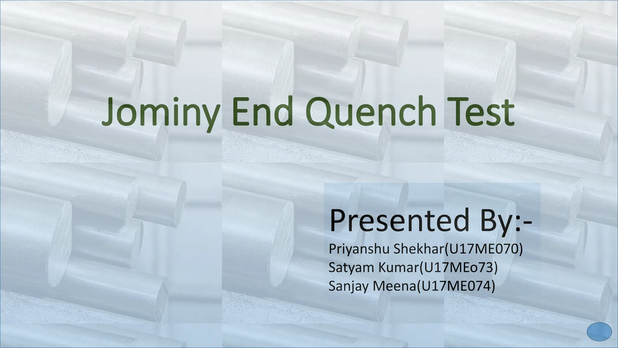 Jominy and Quench test to measure the hardness of material. | PPTX
