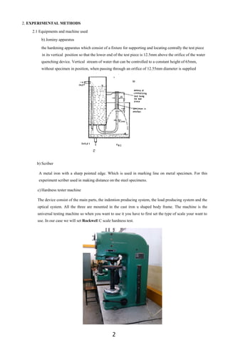 Hardeninig of steel (Jominy test)-CoET- udsm | PDF | Chemistry | Science