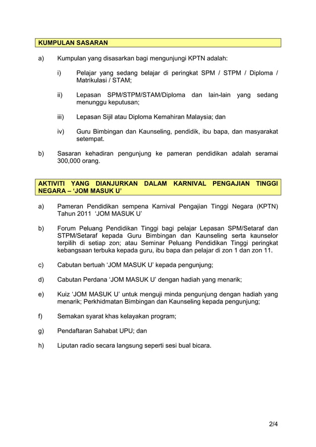 Jom masuk U ~ !! | PDF