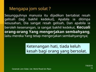 KEPENTINGAN SOLAT DALAM KEHIDUPAN MUSLIM | PPT