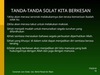 KEPENTINGAN SOLAT DALAM KEHIDUPAN MUSLIM | PPT