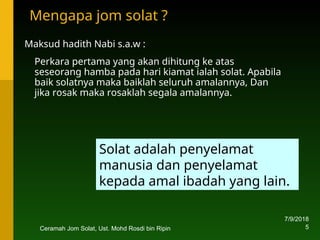 KEPENTINGAN SOLAT DALAM KEHIDUPAN MUSLIM | PPT