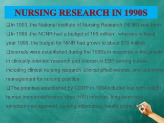 historical development of nursing research | PPTX
