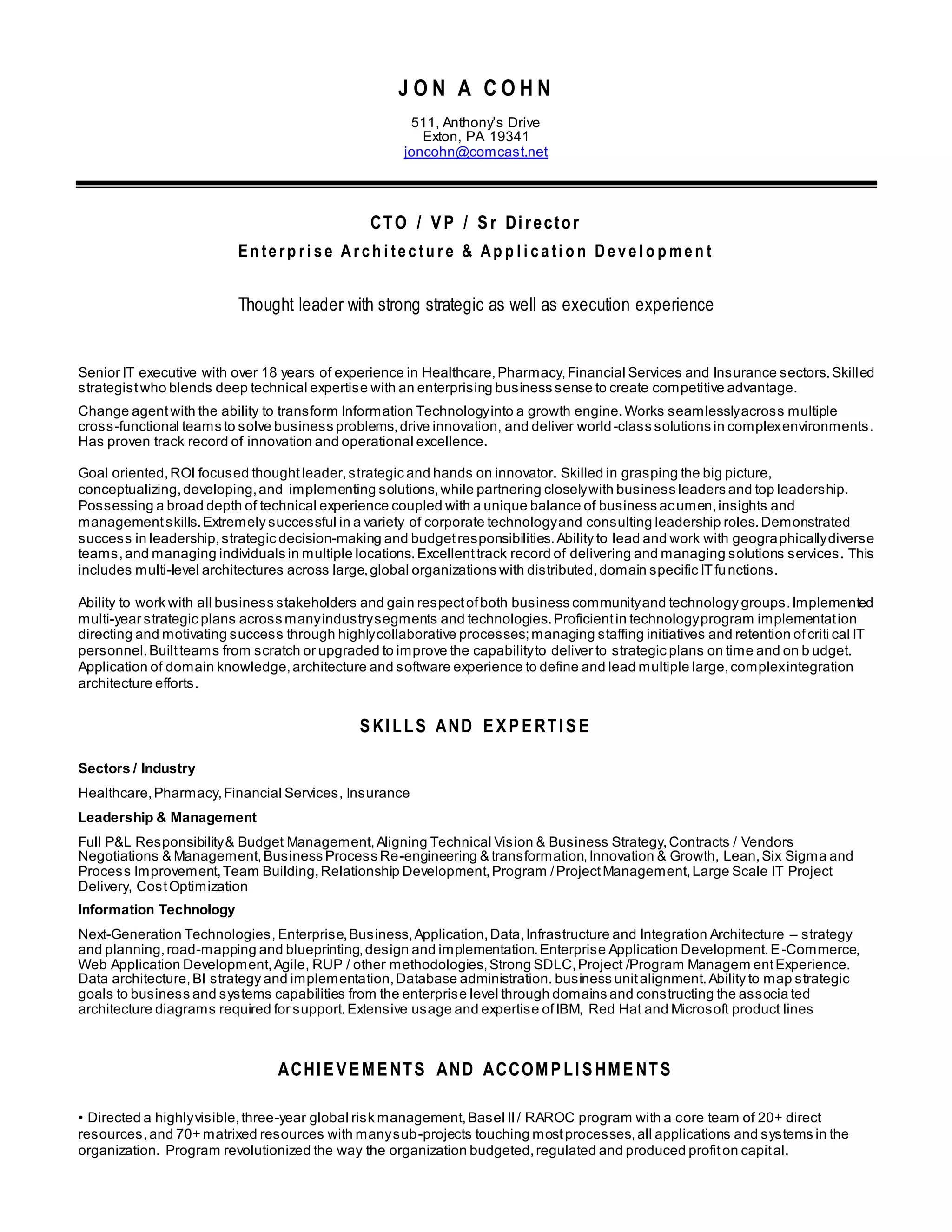 Jon.cohn.resume | DOCX