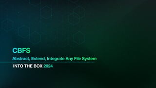 Disk to Cloud: Abstract your File Operations with CBFS | PDF