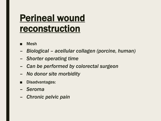 Extra Levator Abdomino Perineal Resection | PPTX | Death, Injury, or ...