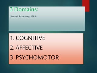 Jona assessment in affective domain | PPT