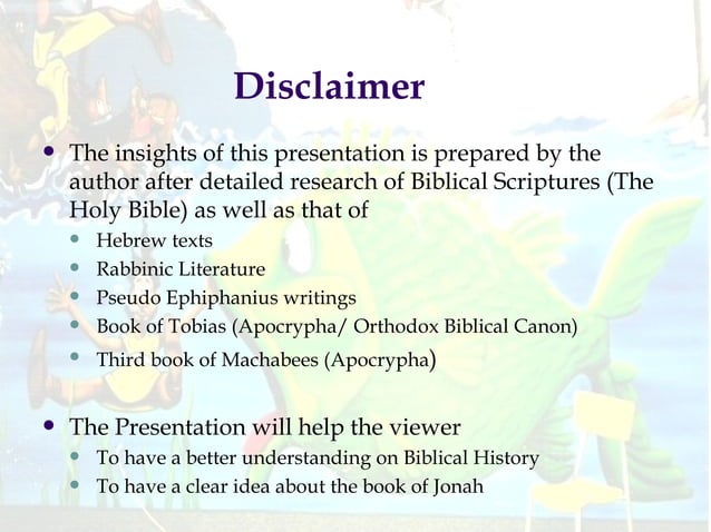 Jonah | PPT | Christianity | Religion & Spirituality