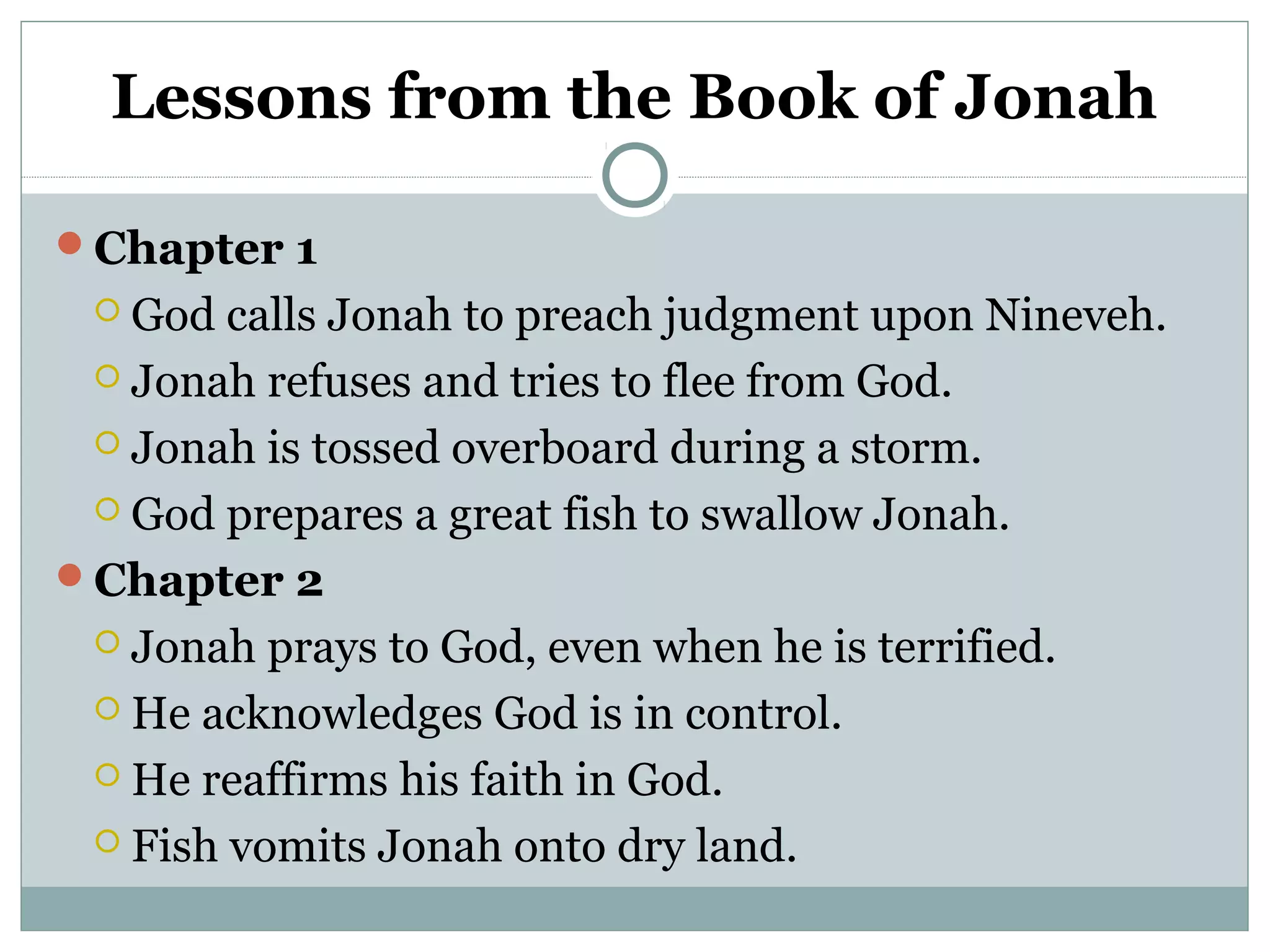 Lessons from Jonah - 3/9/2014 | PPT
